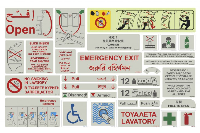 Placards :: Aircraft interiors